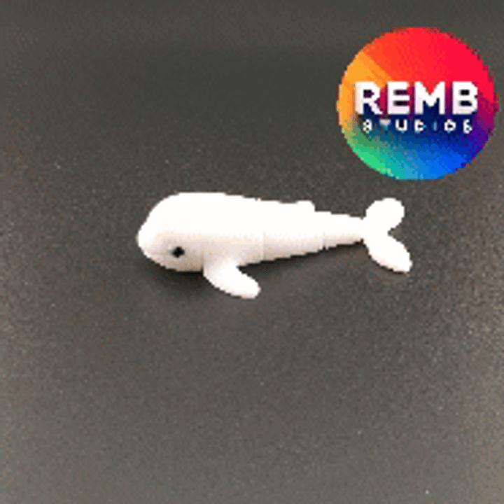 3D Printable Flexi Beluga Whale Remb Studios, STL file for 3D printing, STL print files, Print ...